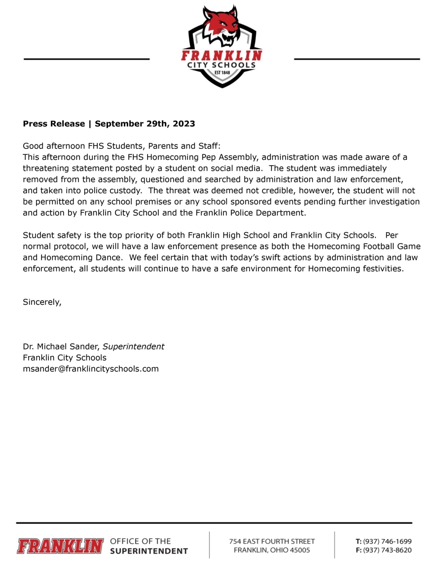 Franklin High School Blog | Franklin City Schools