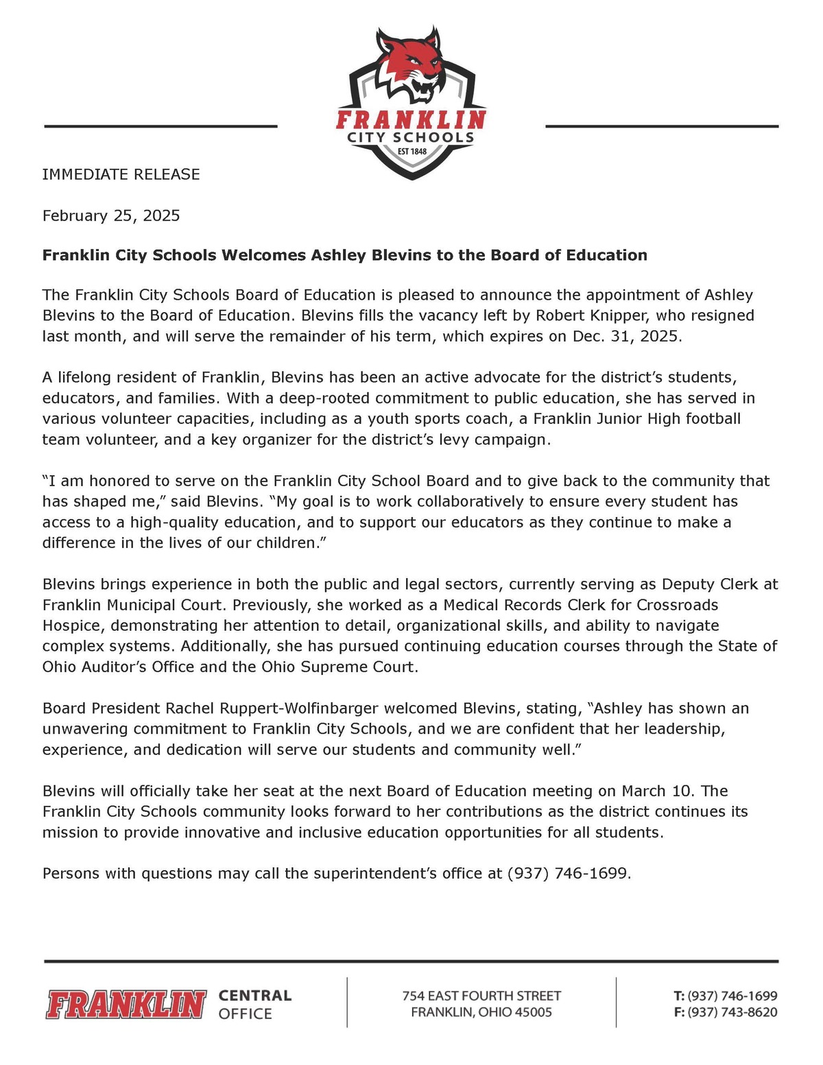 District Blog | Franklin City Schools