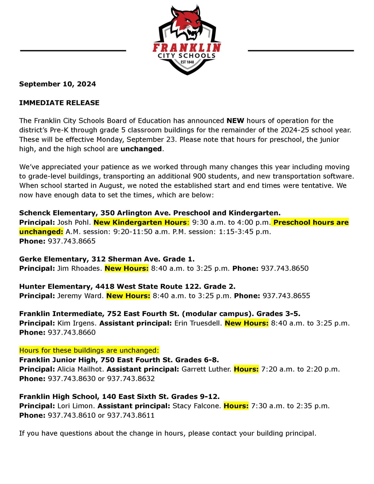 District Blog | Franklin City Schools